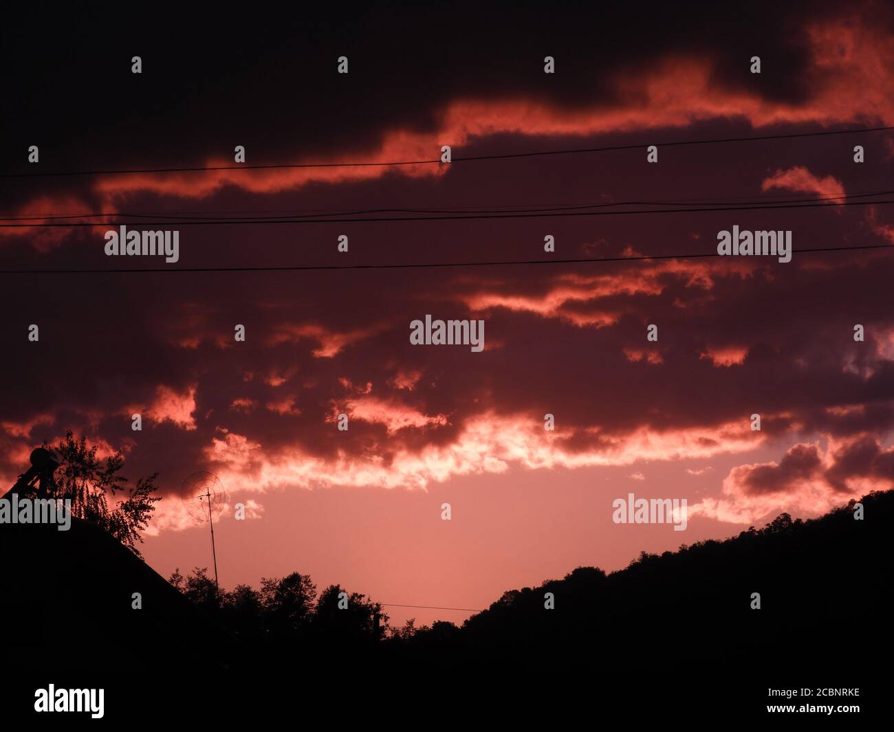 Beautiful shot of a red sunset skyscape Stock Photo - Alamy