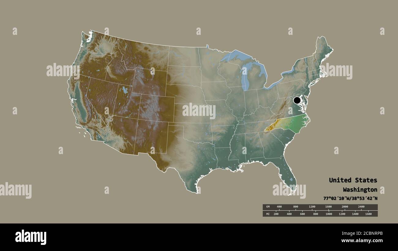 North carolina relief map hi-res stock photography and images - Alamy