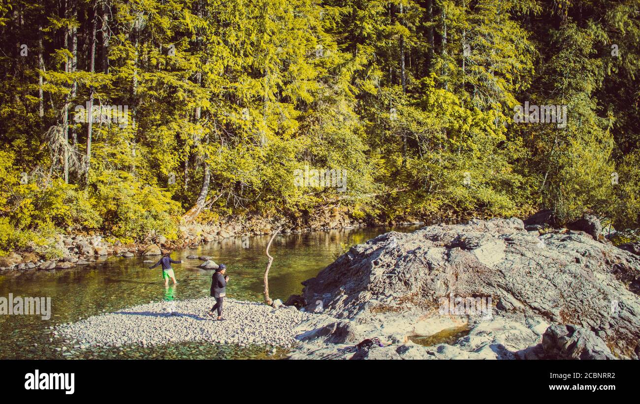 Three Pools on the North Fork of the Santiam River, picnic site make ...