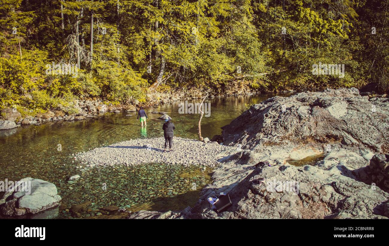 Three Pools on the North Fork of the Santiam River, picnic site make ...