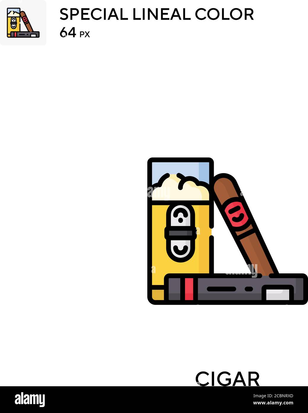Cigar Special lineal color vector icon. Cigar icons for your business ...