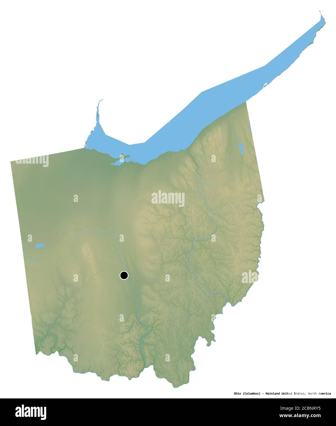 Ohio relief map hi-res stock photography and images - Alamy