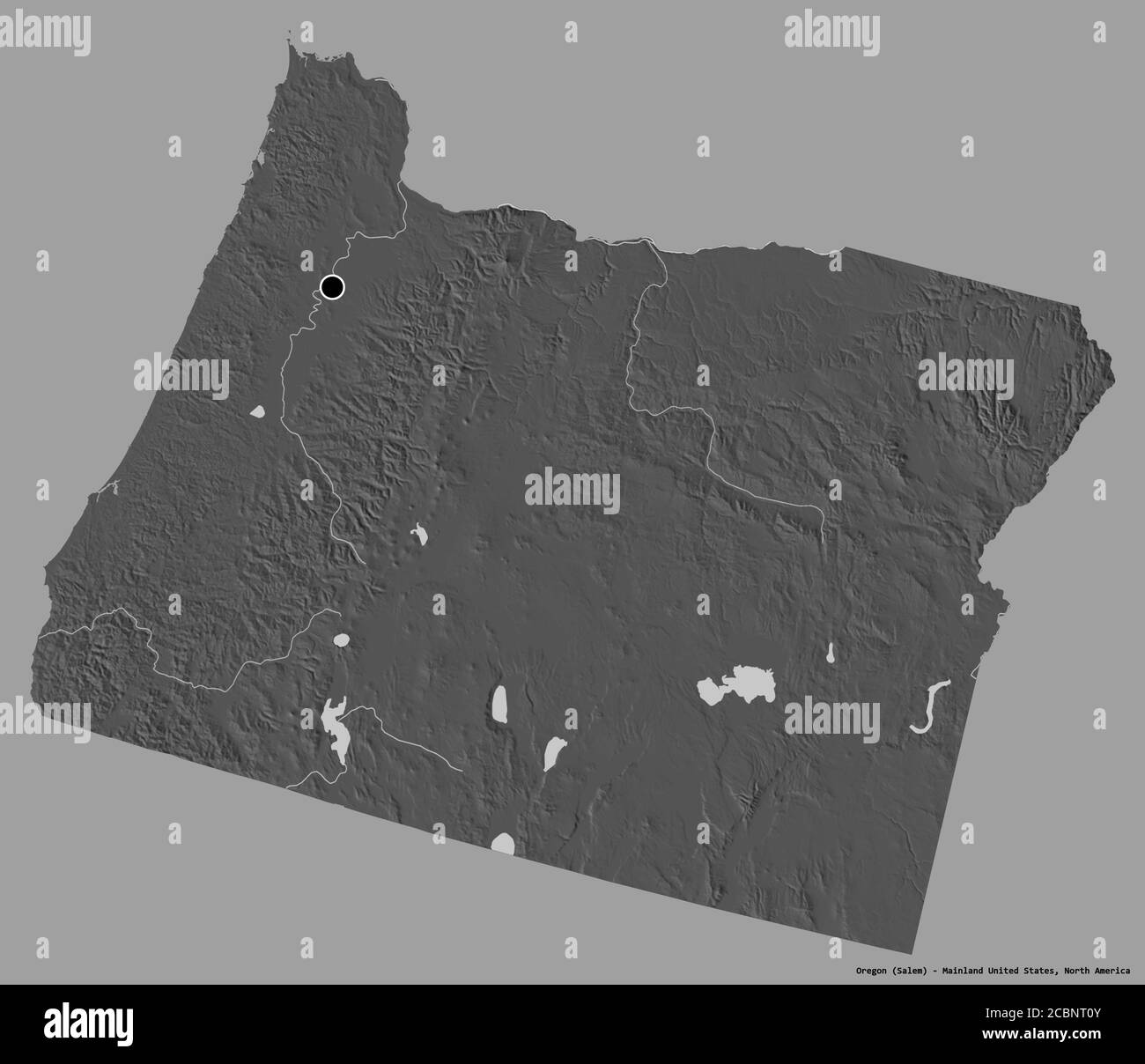 Map oregon washington state Black and White Stock Photos & Images - Alamy