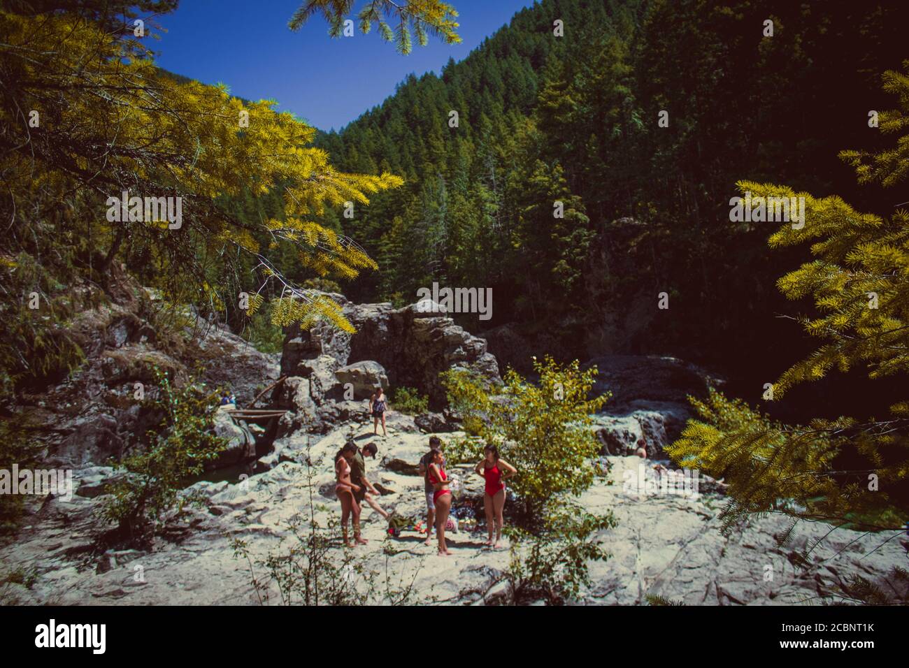 Three Pools on the North Fork of the Santiam River, picnic site make ...