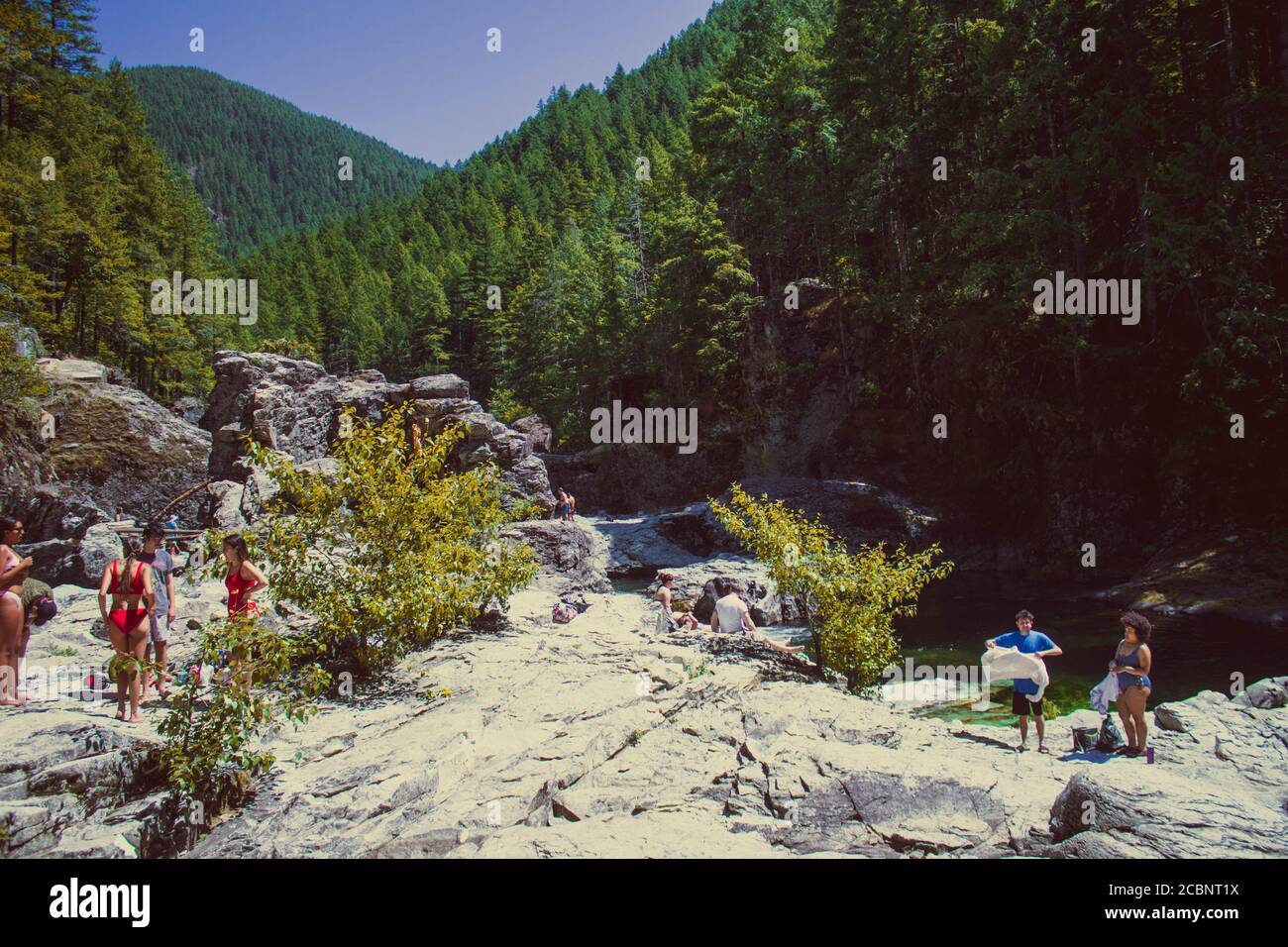 Three Pools on the North Fork of the Santiam River, picnic site make ...