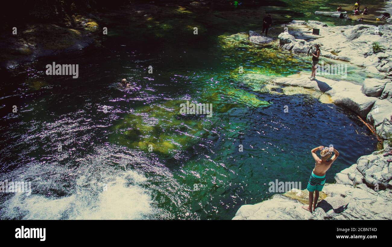 Three Pools on the North Fork of the Santiam River, picnic site make ...