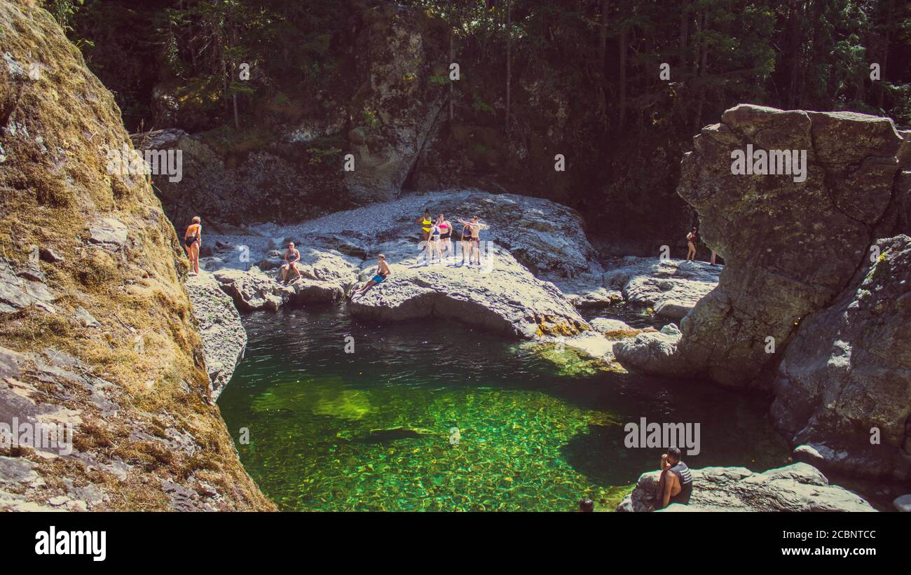 Three Pools on the North Fork of the Santiam River, picnic site make ...