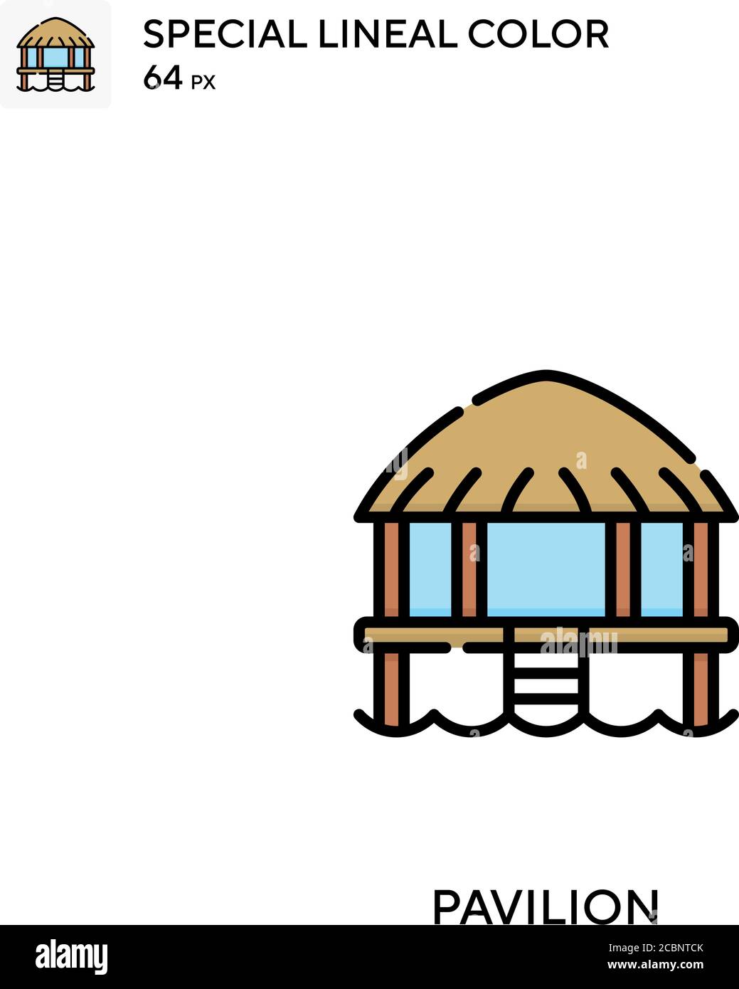 Pavilion Special lineal color vector icon. Pavilion icons for your ...