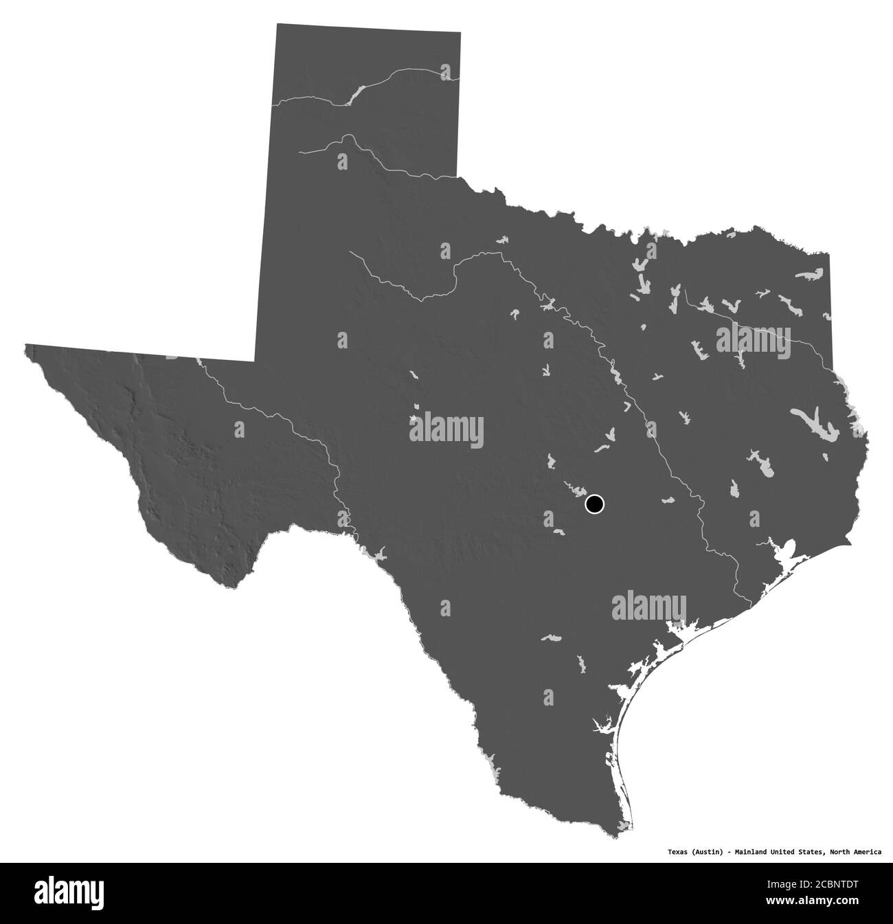 3d map of texas on map hi-res stock photography and images - Alamy