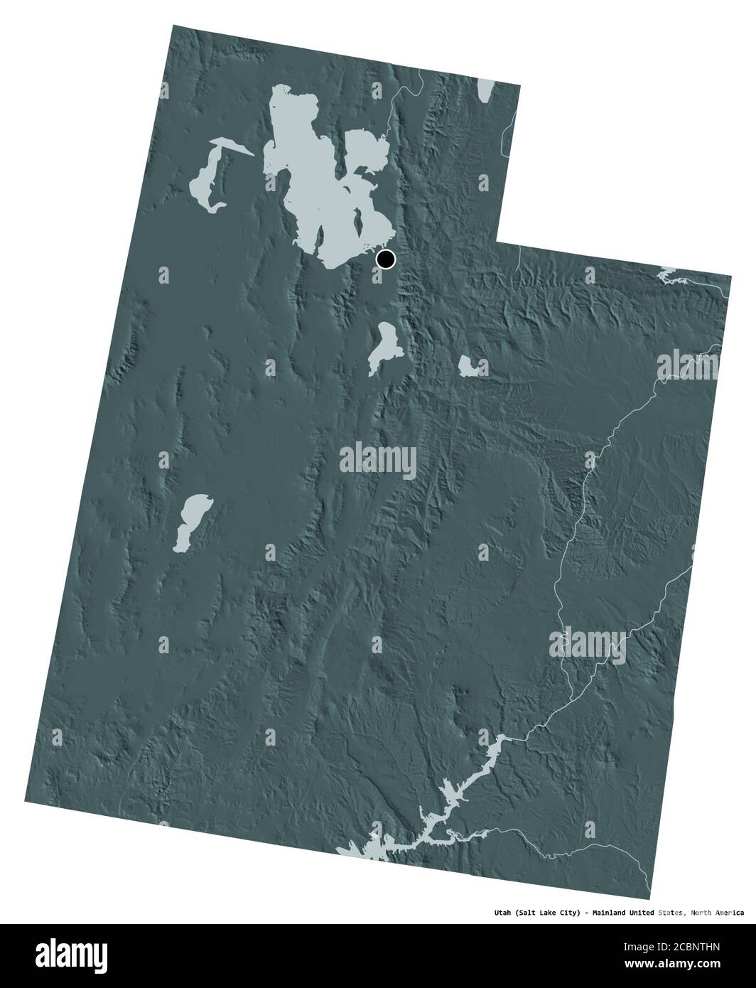 Shape of Utah, state of Mainland United States, with its capital ...