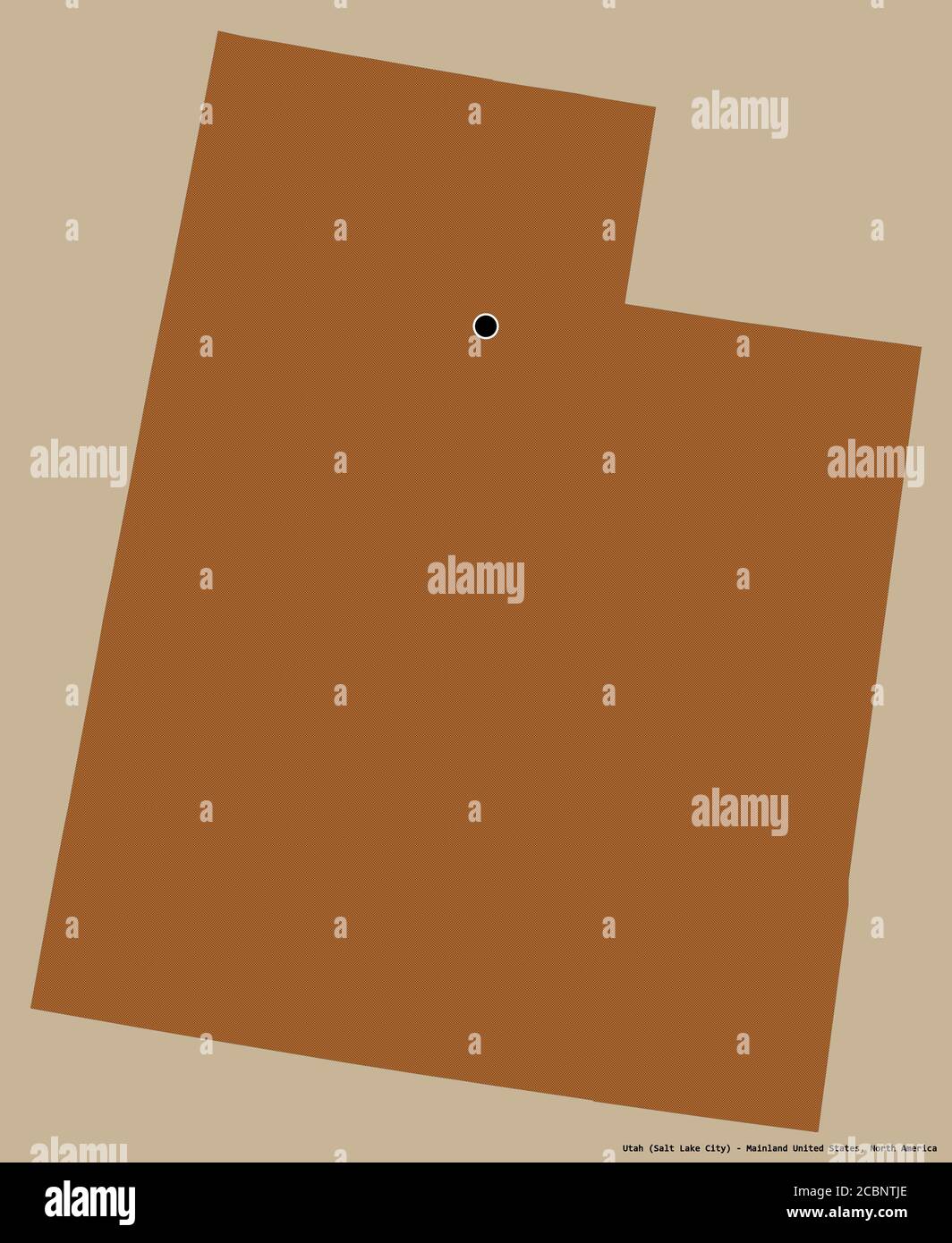 Shape of Utah, state of Mainland United States, with its capital ...