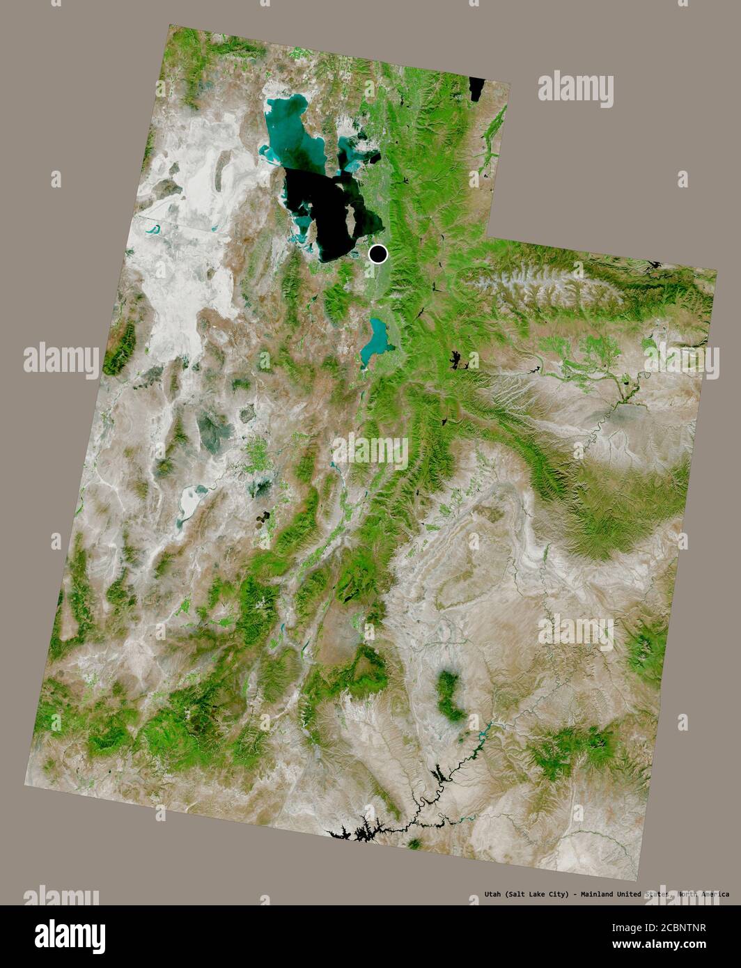 Shape of Utah, state of Mainland United States, with its capital ...