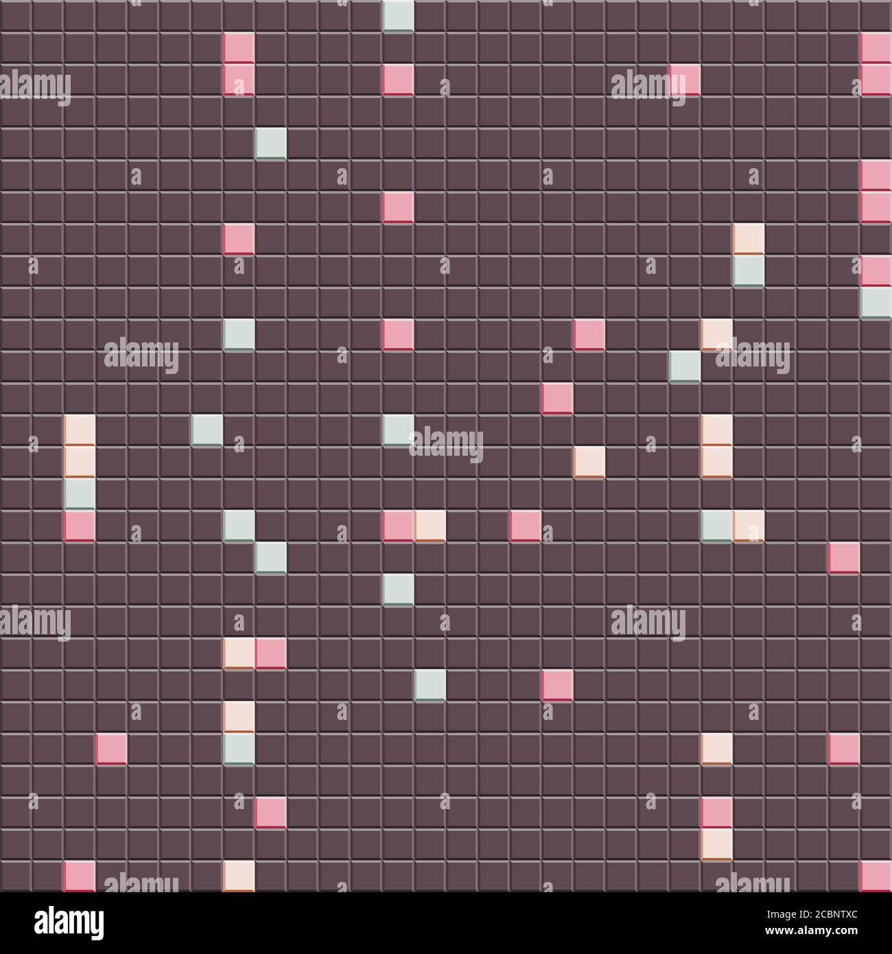 Square background mosaic, ceramics. Abstract pixels. Ceramic tiles ...
