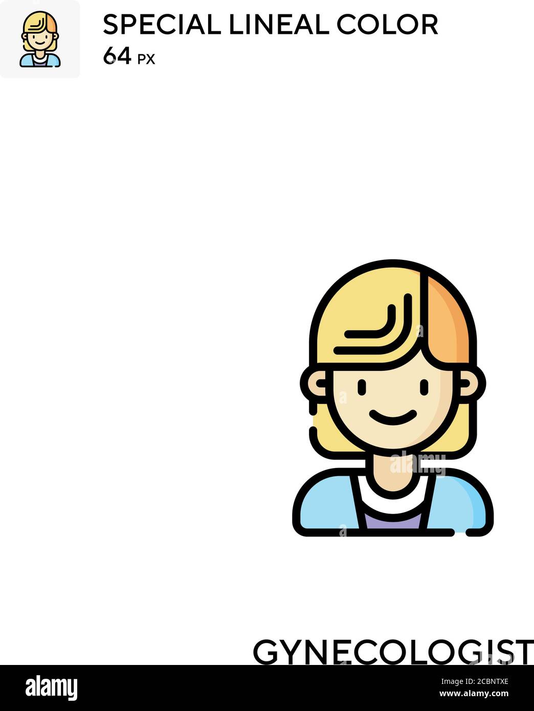 Gynecologist Special lineal color vector icon. Gynecologist icons for ...