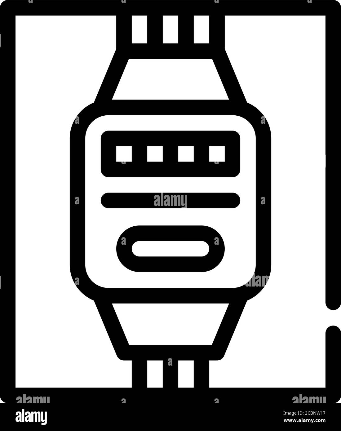 electric meter line icon vector isolated illustration Stock Vector ...