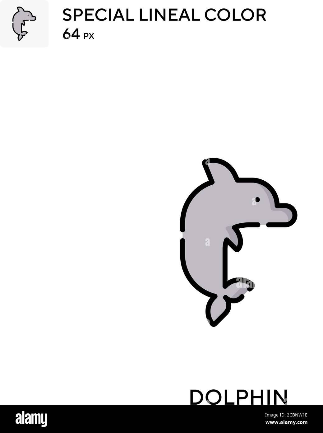 Dolphin Special lineal color vector icon. Dolphin icons for your ...