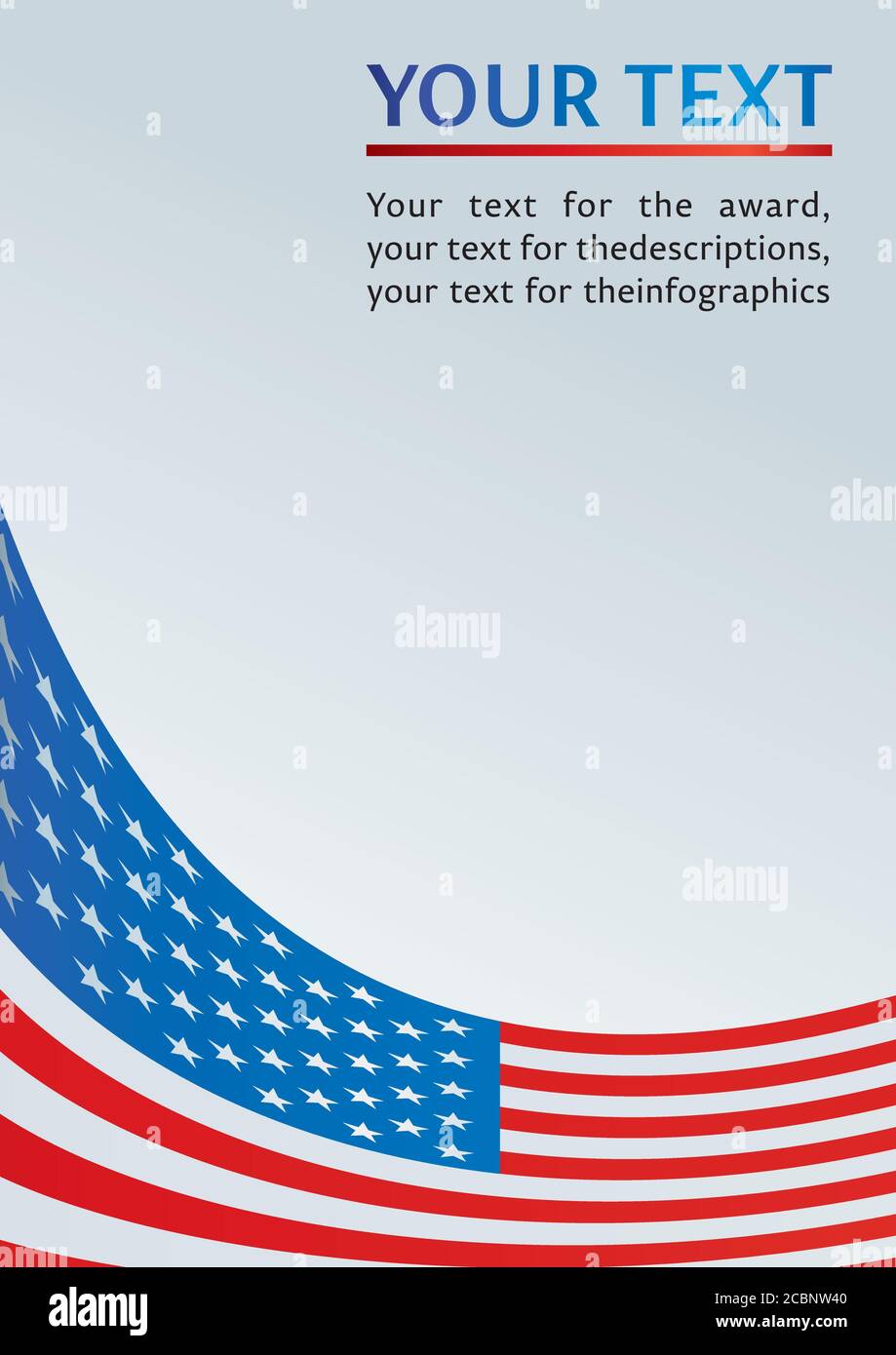 Flag of the United States, template for the award, an official document ...