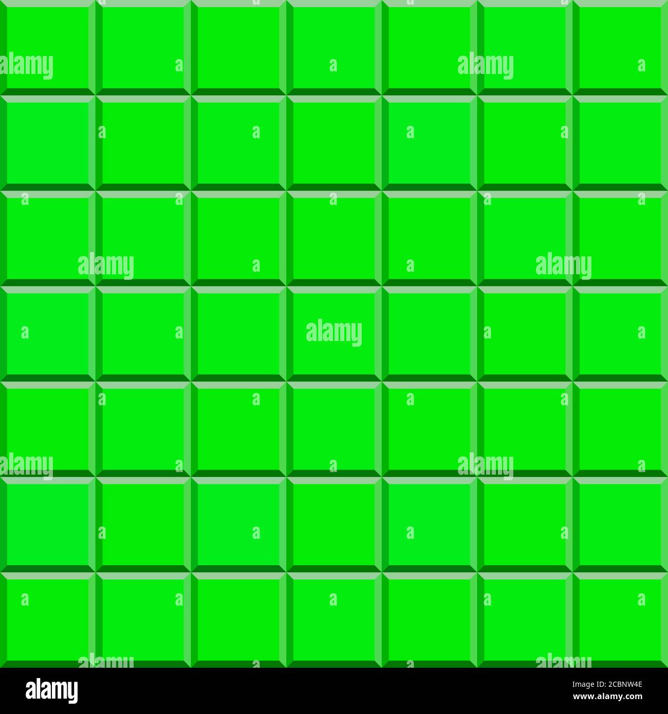 Green square pattern on solid sheet of wallpaper. Concept of home decor ...