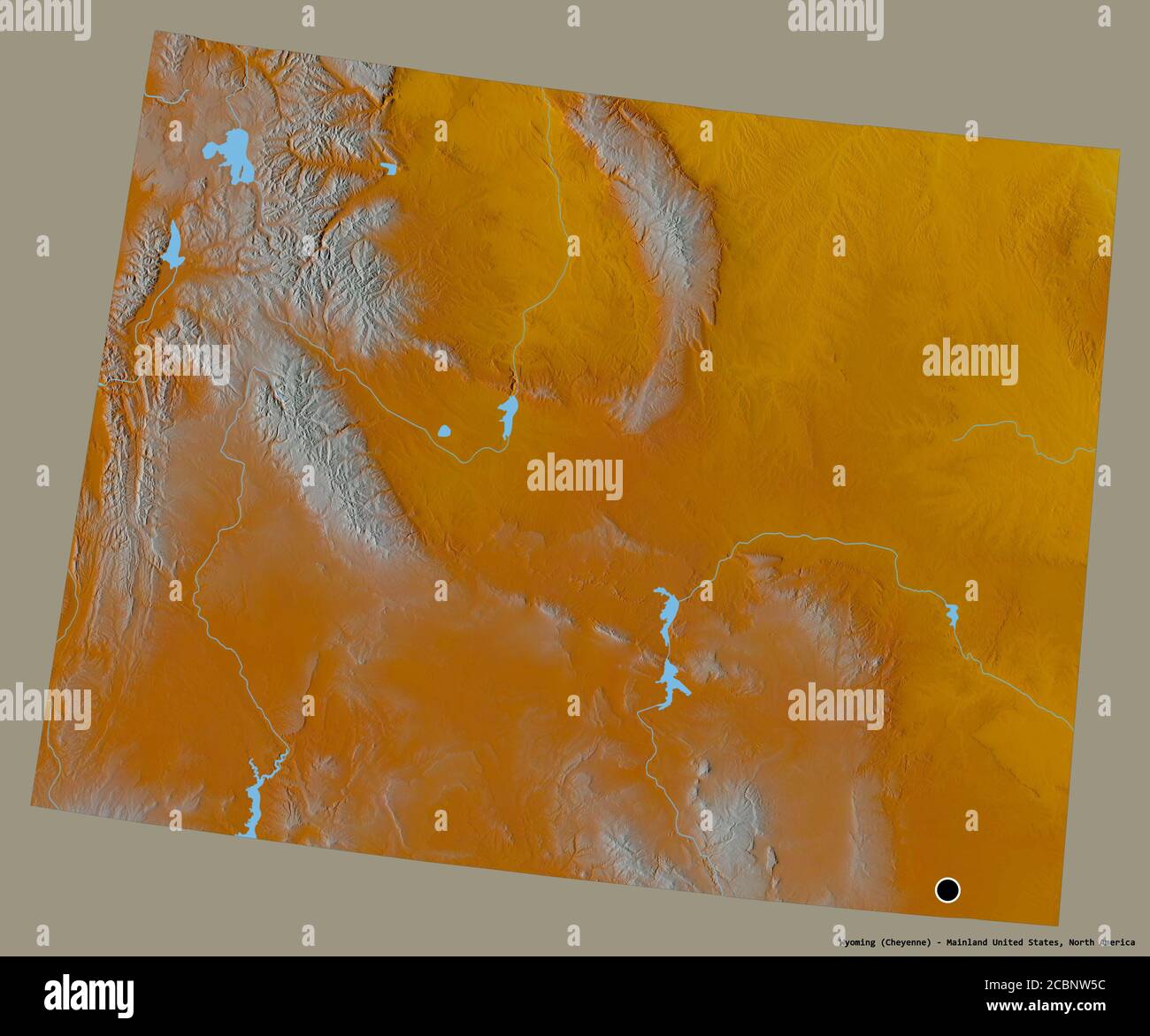 Cheyenne wyoming on a map hi-res stock photography and images - Alamy