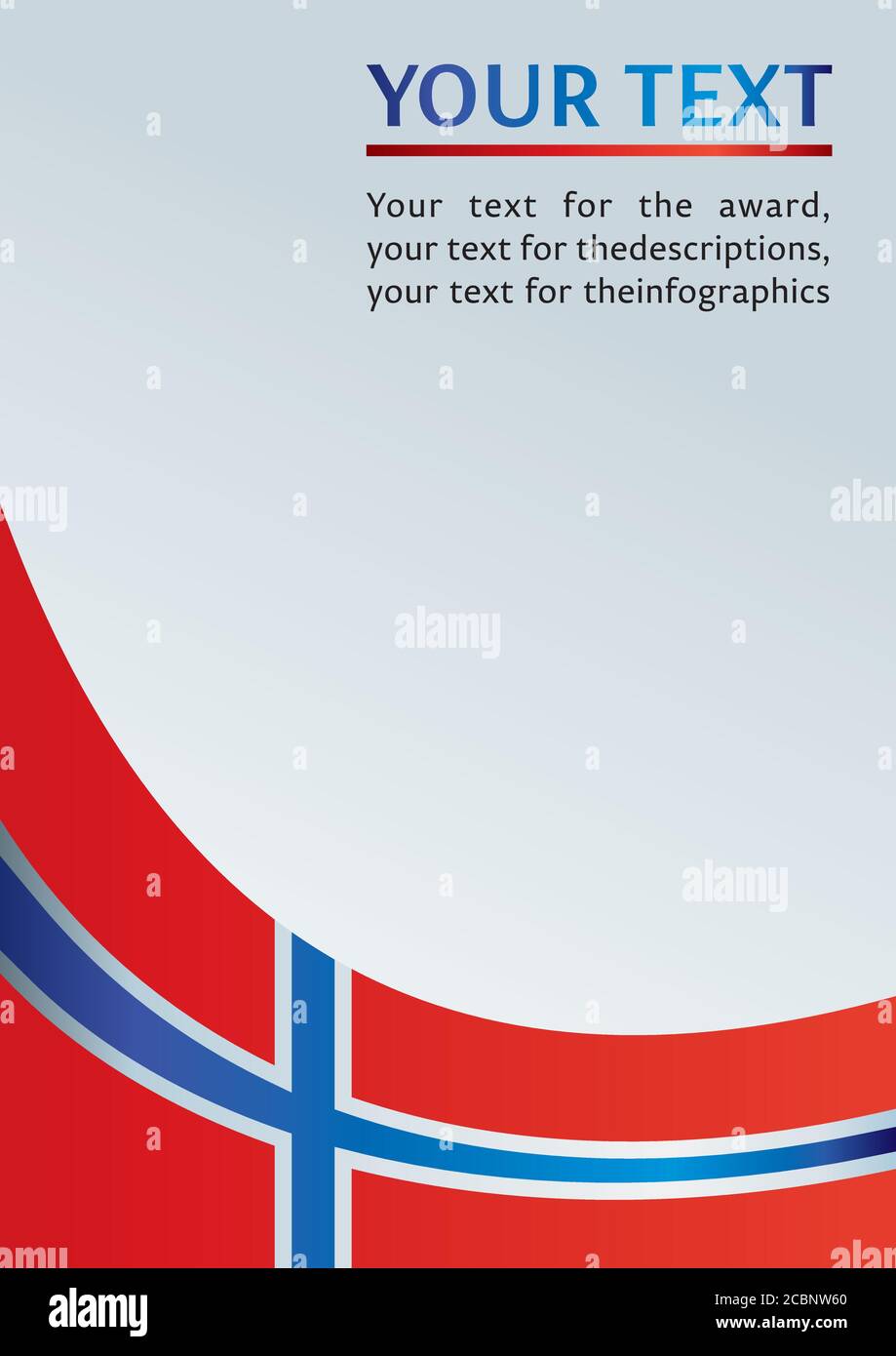 Flag of Norway, template for the award, an official document from the ...