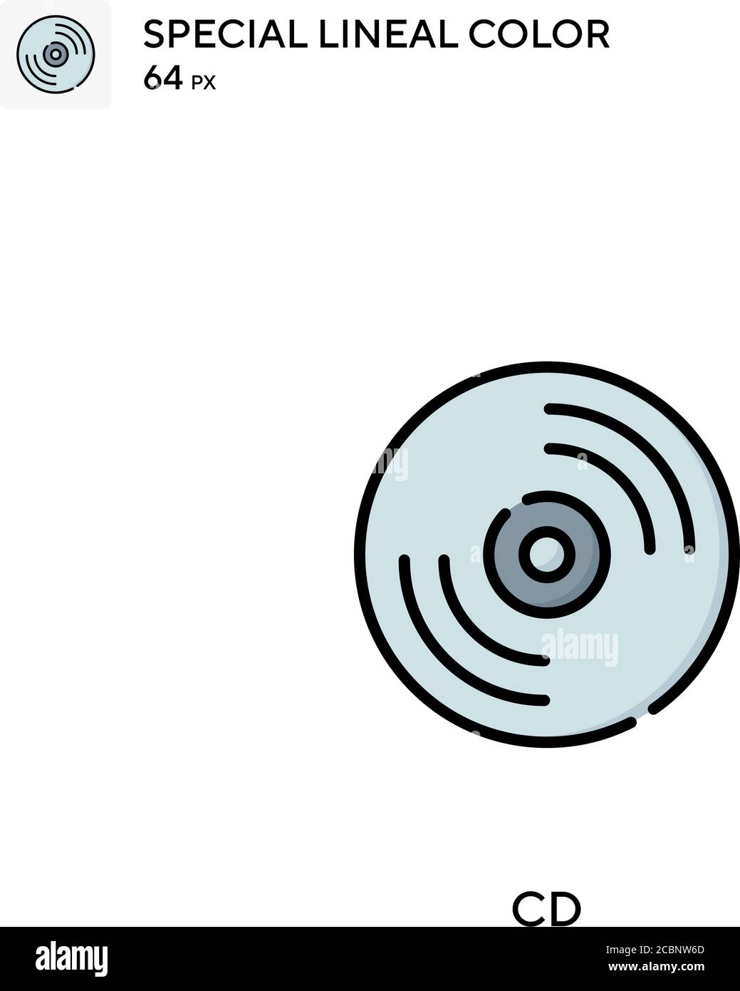 Cd Special lineal color vector icon. Cd icons for your business project ...