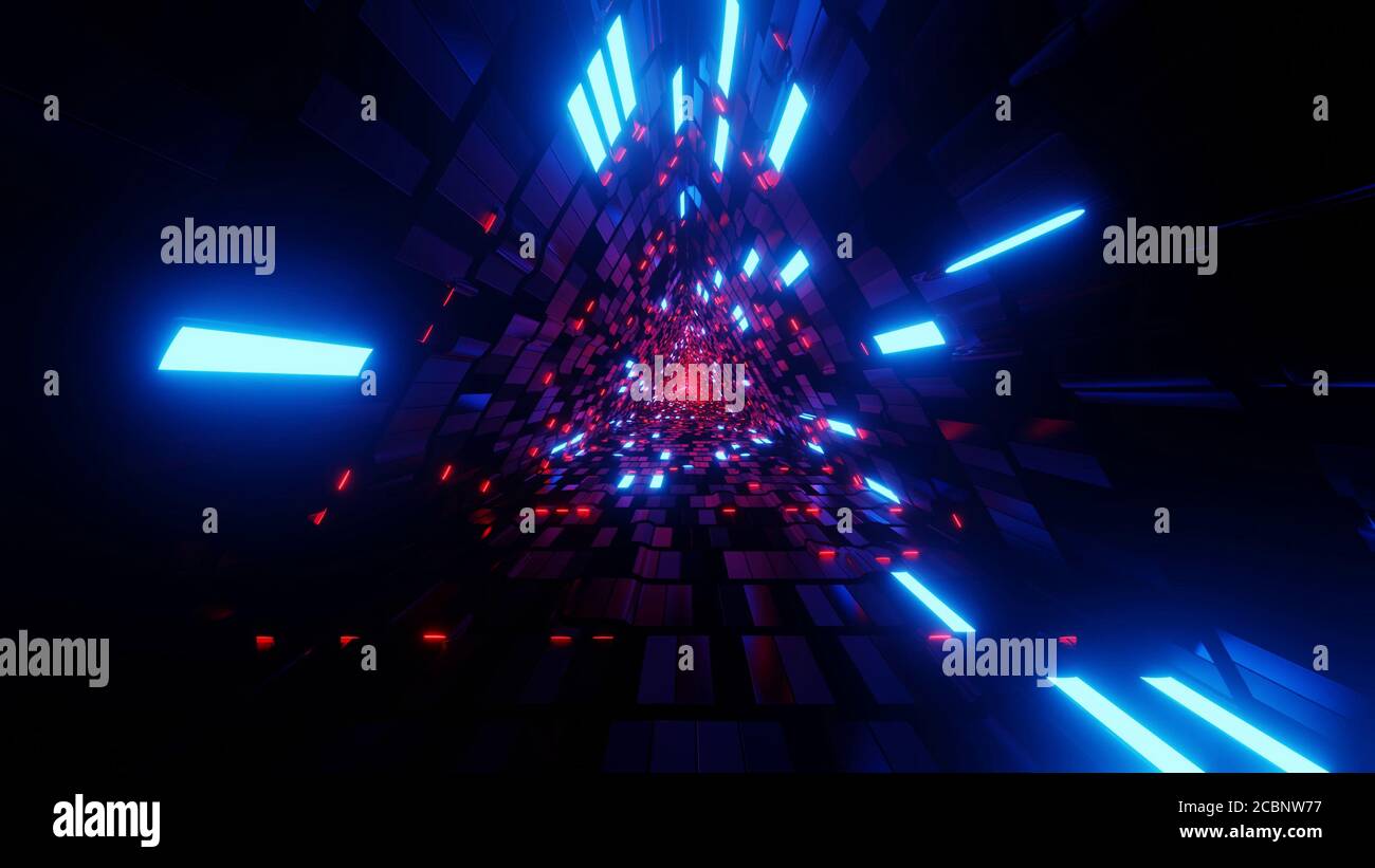 Illuminated Fiery Grid Cyber Gateway 4k uhd 3d illustration background ...