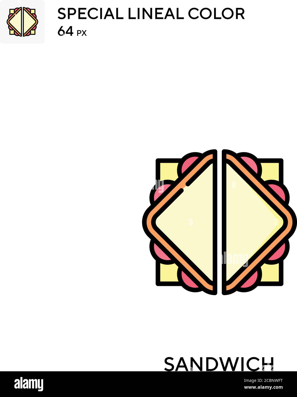 Sandwich Special lineal color vector icon. Sandwich icons for your ...