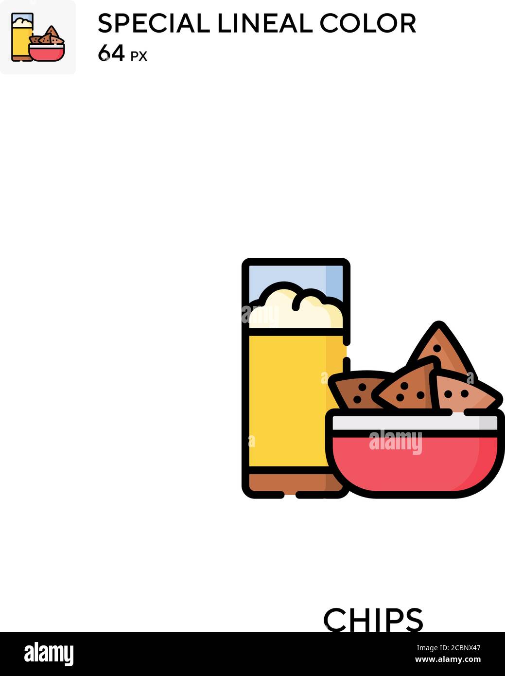 Chips Special lineal color vector icon. Chips icons for your business ...
