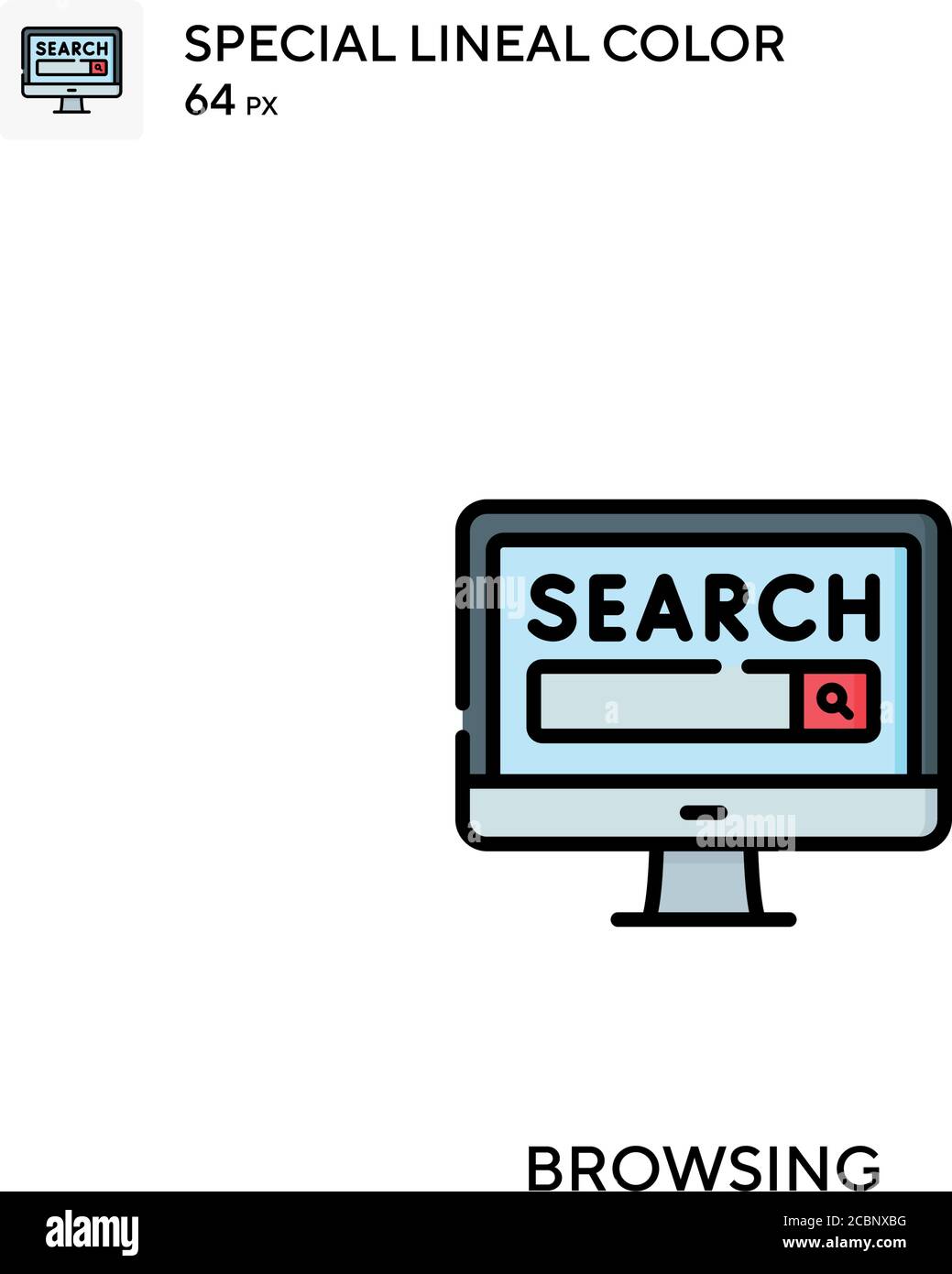 Browsing Special lineal color vector icon. Browsing icons for your ...