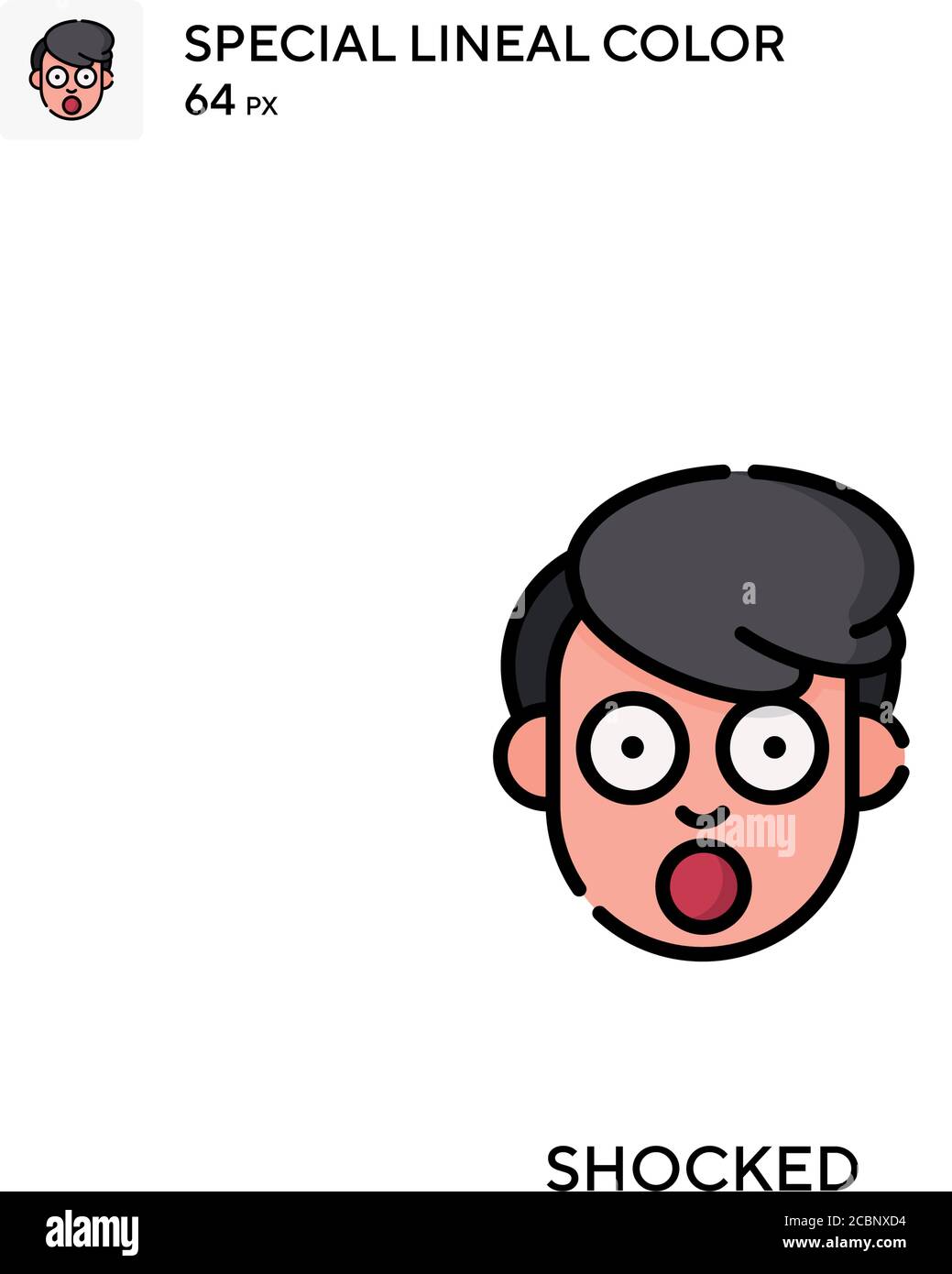 Shocked Special lineal color vector icon. Shocked icons for your ...
