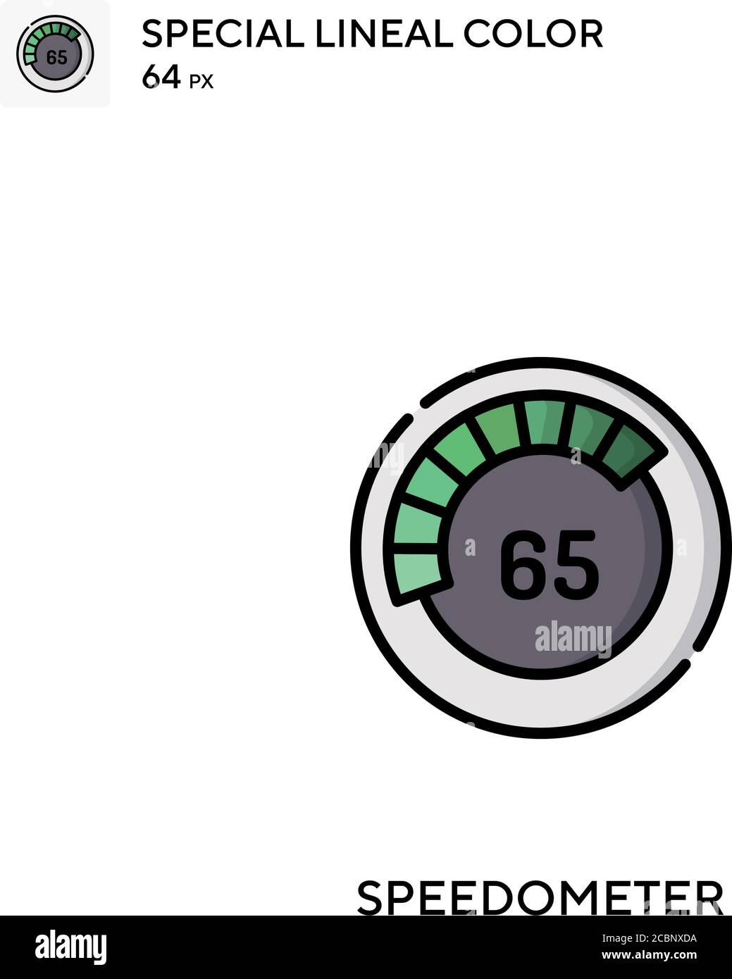 Speedometer Special lineal color vector icon. Speedometer icons for ...