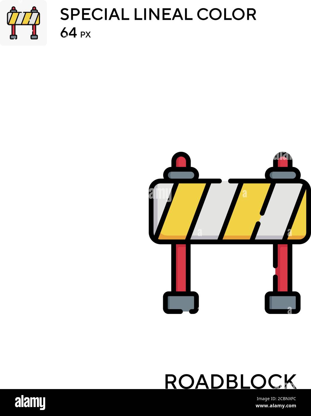 Roadblock Special lineal color vector icon. Roadblock icons for your business project Stock ...