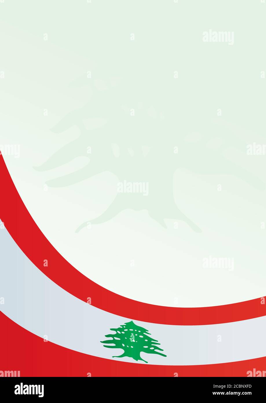 Flag of Lebanon, template for the award, an official document with a ...