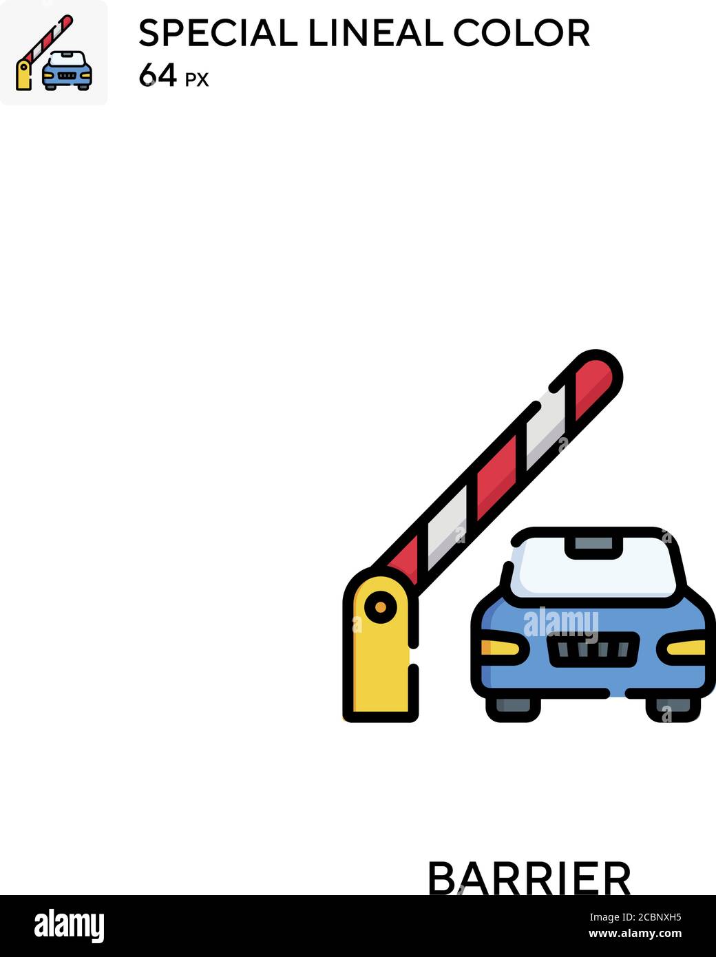 Barrier Special lineal color vector icon. Barrier icons for your ...