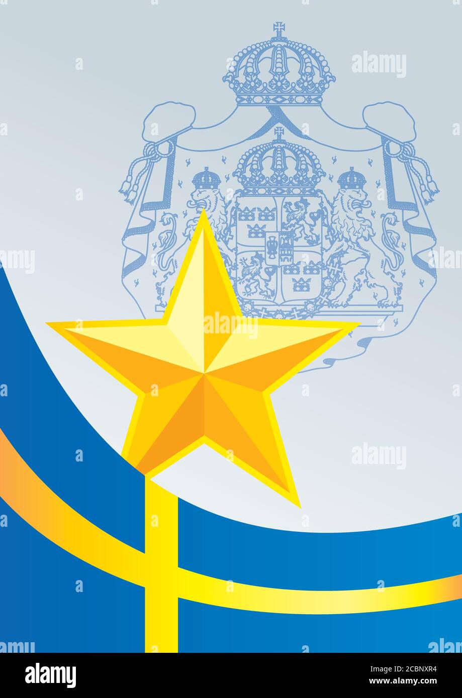 Flag of Sweden, template for the award, an official document from the ...