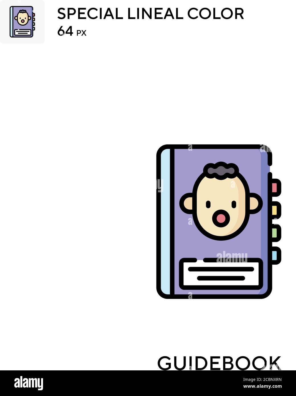 Guidebook Special lineal color vector icon. Guidebook icons for your ...