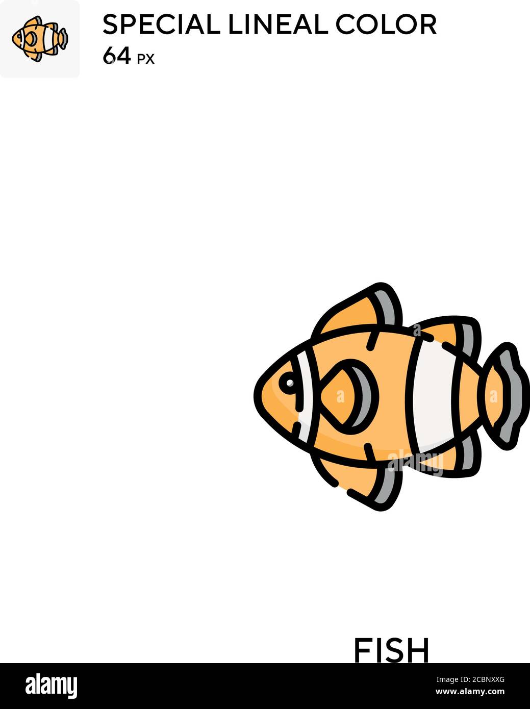 Fish Special lineal color vector icon. Fish icons for your business ...