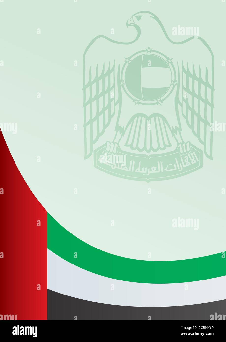 Flag of the United Arab Emirates, template for the award, an official ...