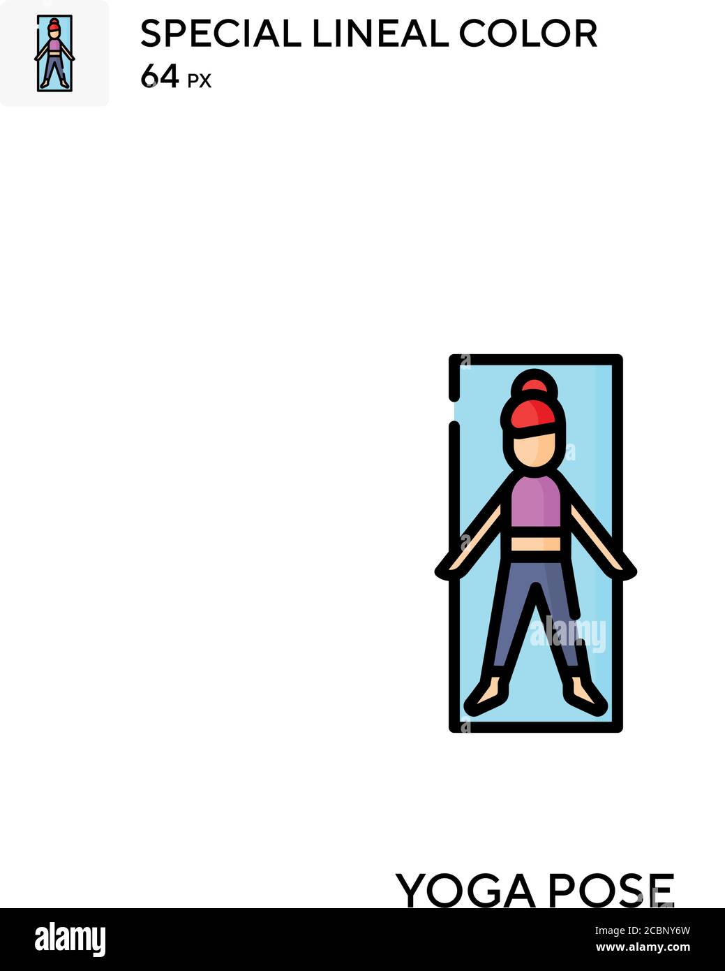 Yoga pose Special lineal color vector icon. Yoga pose icons for your ...