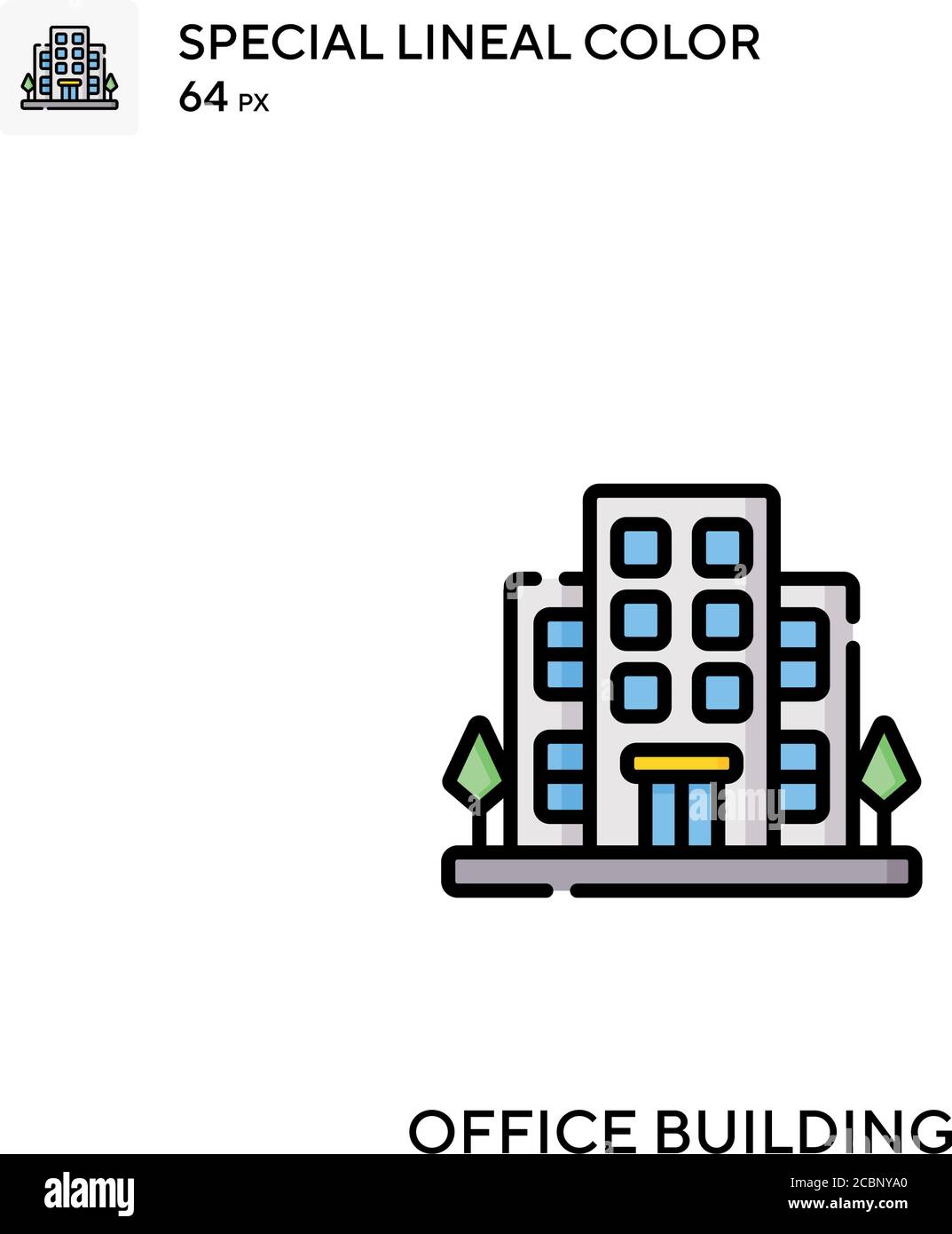 Office building Special lineal color vector icon. Office building icons ...