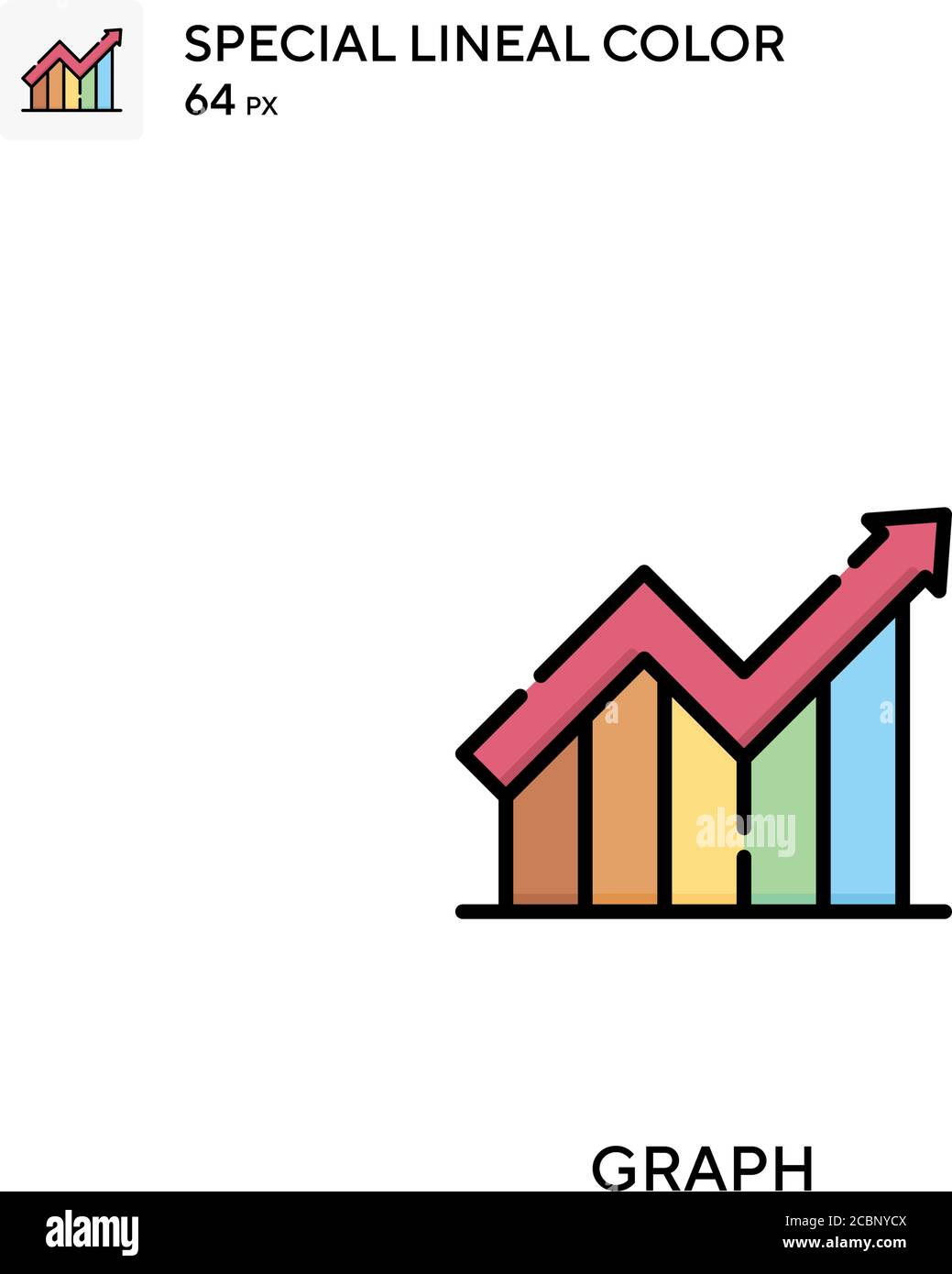 Graph Special lineal color vector icon. Graph icons for your business ...