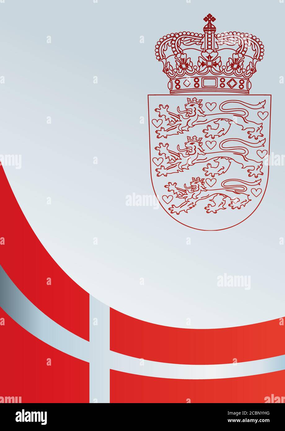Flag of Denmark, template for the award, an official document from the ...