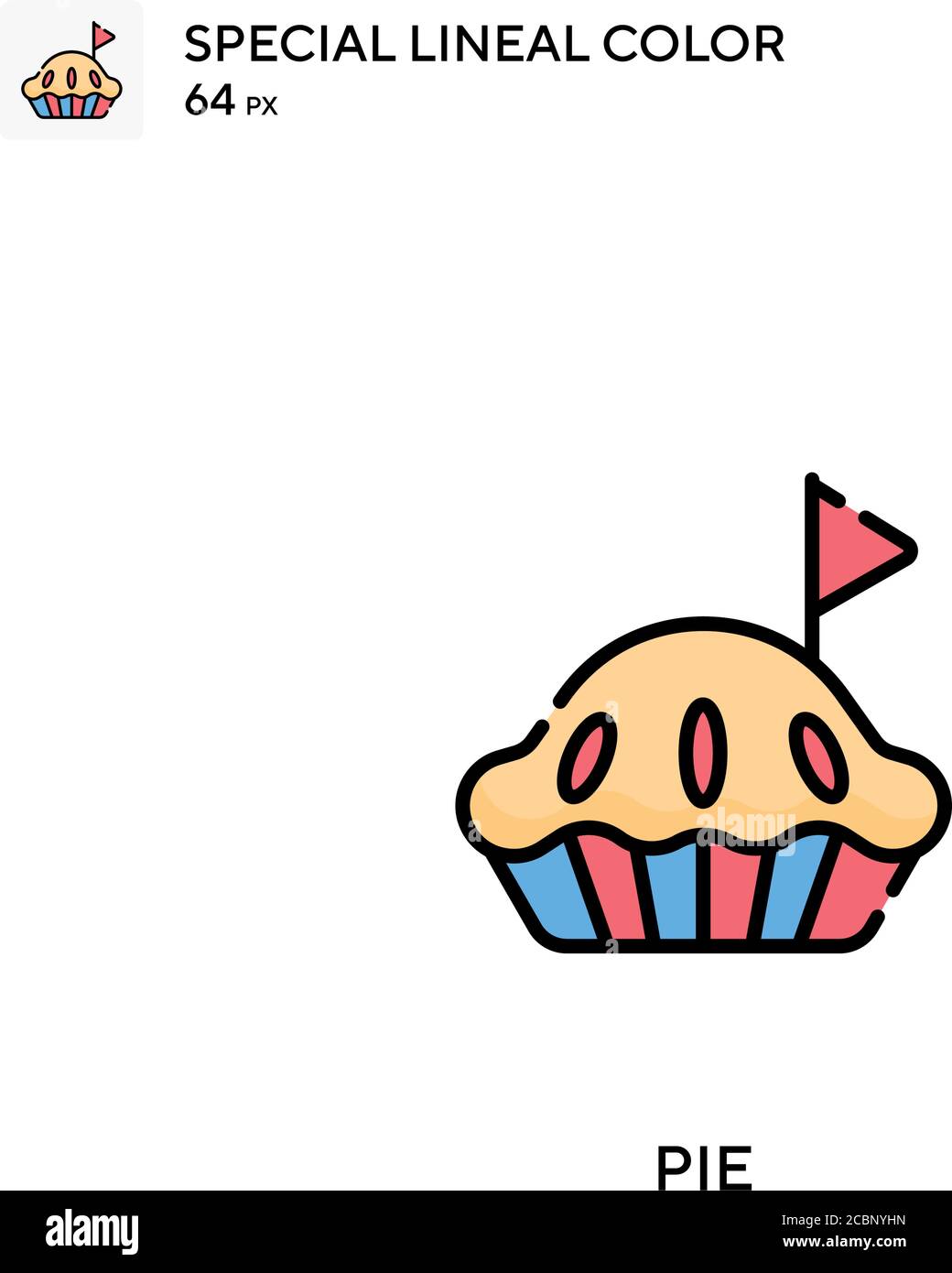 Pie Special lineal color vector icon. Pie icons for your business ...