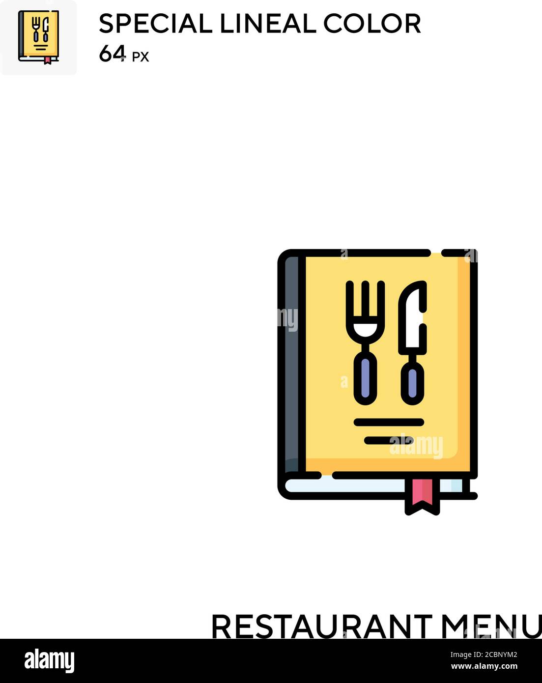 Restaurant menu Special lineal color vector icon. Restaurant menu icons ...