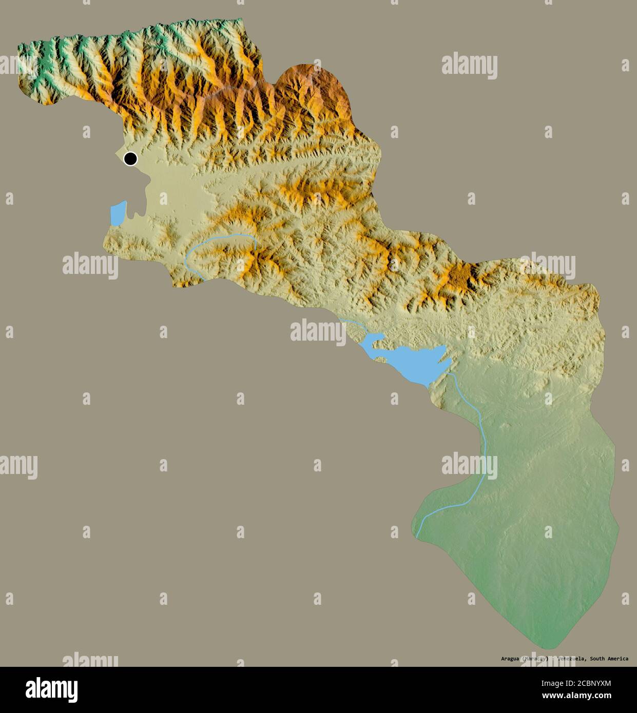 Aragua map hi-res stock photography and images - Alamy