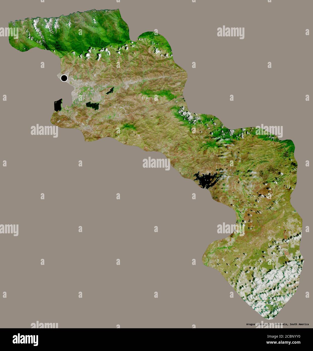 Aragua state map hi-res stock photography and images - Alamy