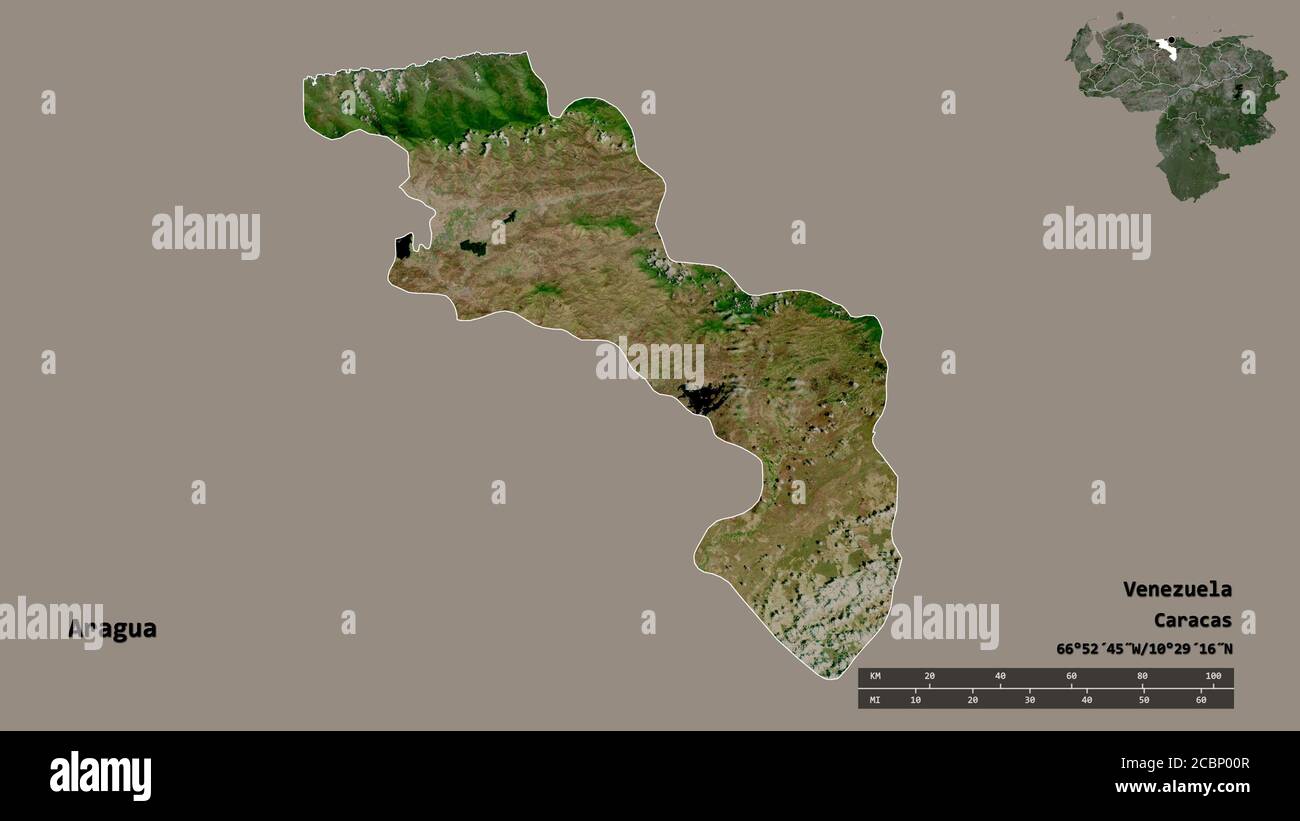 Aragua state map hi-res stock photography and images - Alamy