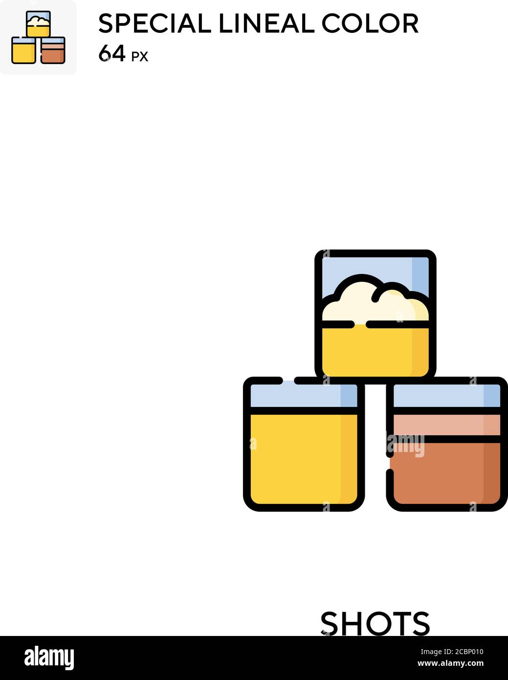 Shots Special lineal color vector icon. Shots icons for your business ...