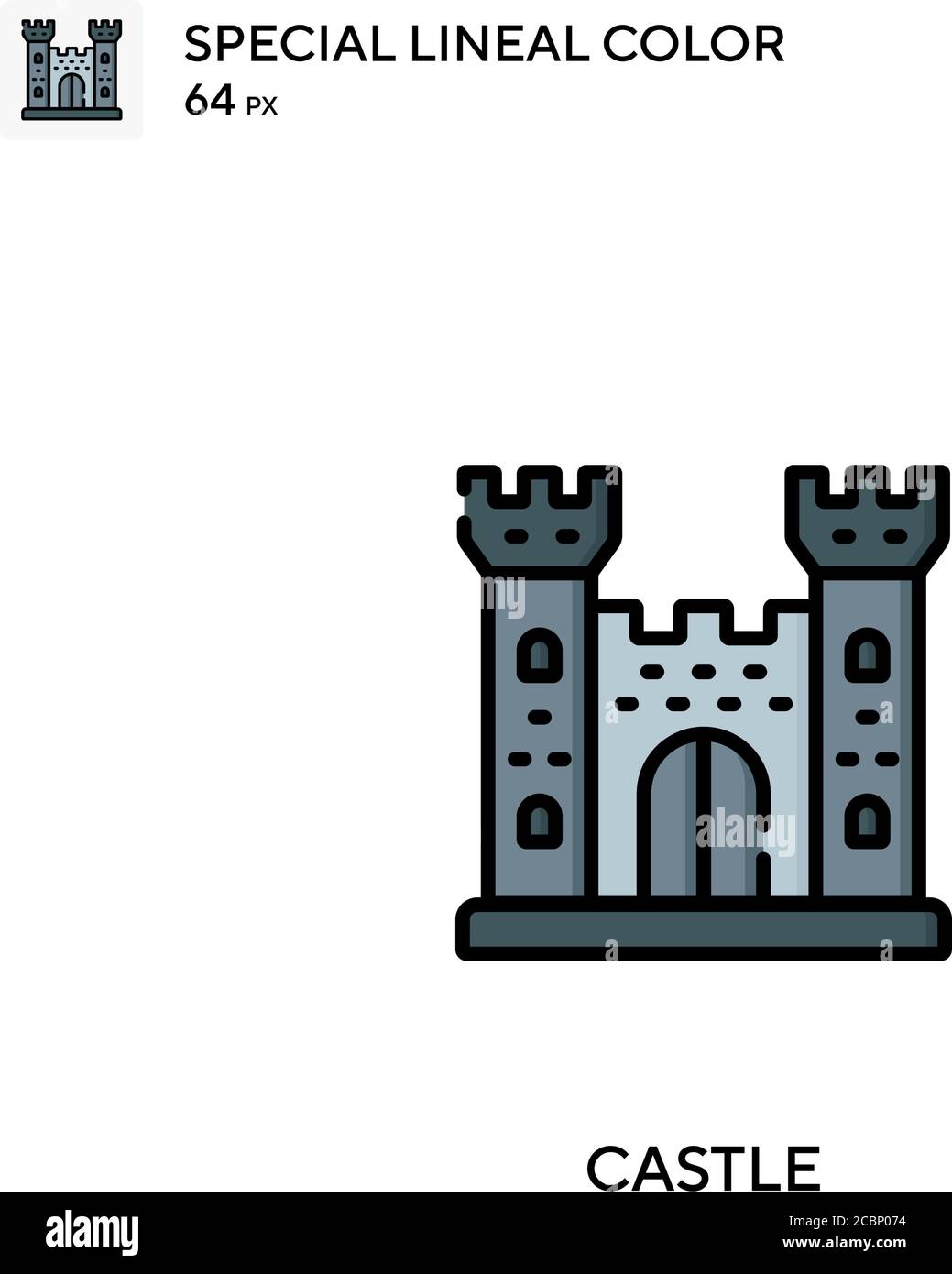 Castle Special lineal color vector icon. Castle icons for your business ...