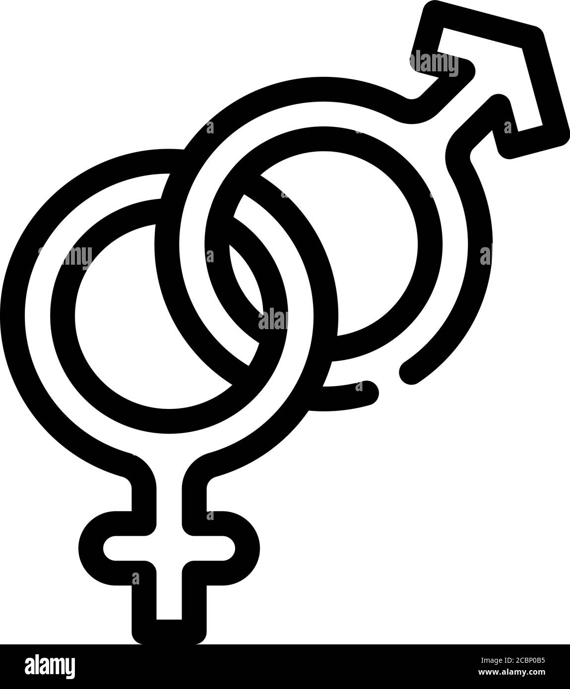 gender signs together line icon vector illustration Stock Vector Image ...